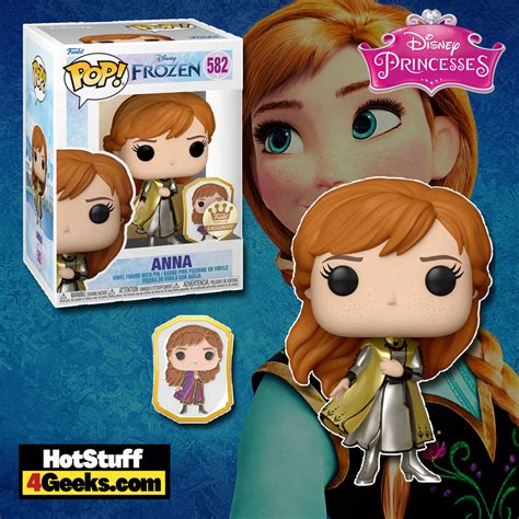 2022 New Disney Frozen Anna Gold With Pin Funko Pop