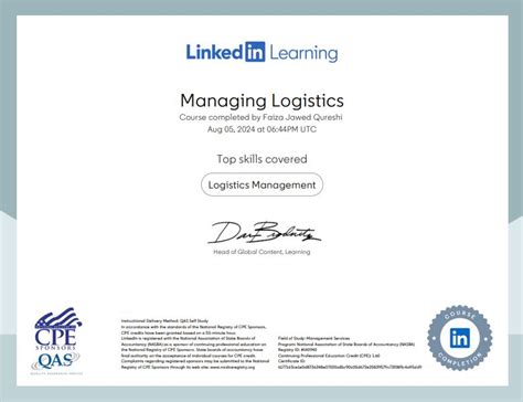 Faiza Jawed Qureshi On Linkedin Continuouslearning Logistics