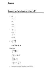 7 Equations And Intersections Of Lines In R2 And R3 Answers Pdf Answers Parametric And Vector