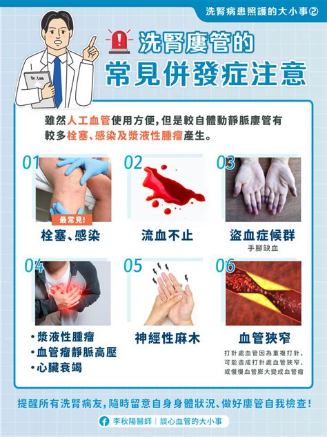 李秋陽醫師｜談心血管的大小事 疾病衛教：洗腎廔管的常見併發症 心血管大小事就問李大夫