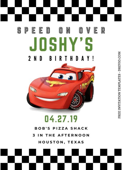 11 Epic Disney Cars Canva Birthday Invitation Templates Disney Cars