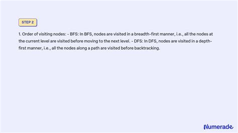 Solved Bfs Vs Dfs What Are The Differences Between Them And Which One