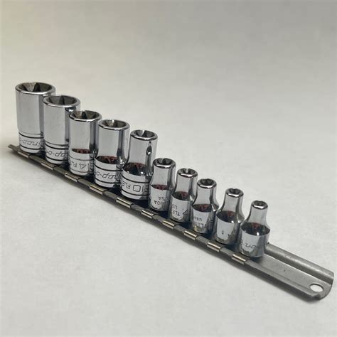 Snap On 10 Pc Combination Drive Torx Shallow Socket Set E4 E18 210afley Shop Tool Swapper