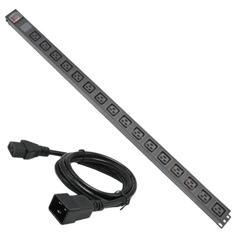 Pdu Power Strip C19 Output Multiple Socket 16ac Socket With Current Display Meter Iec320 C14