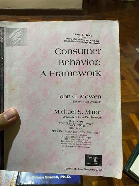 Consumer Behavior A Framework Hobbies And Toys Books And Magazines Textbooks On Carousell
