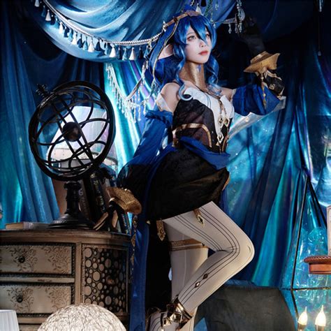 Genshin Impact Layla Cosplay Costume Cryo Role Full Set Cos Wig Anime