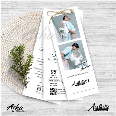 Jual Undangan Pernikahan Aesthetic Bc Custom Undangan Nikah Aesthetic