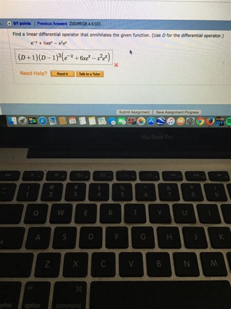 Solved Find A Linear Differential Operator That Annihilates Chegg