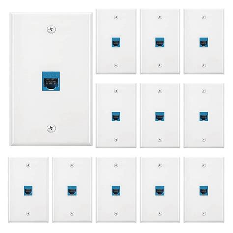 10 Stuks Ethernet Stopcontact Plaat Cat6 Rj45 Muur Vicedeal