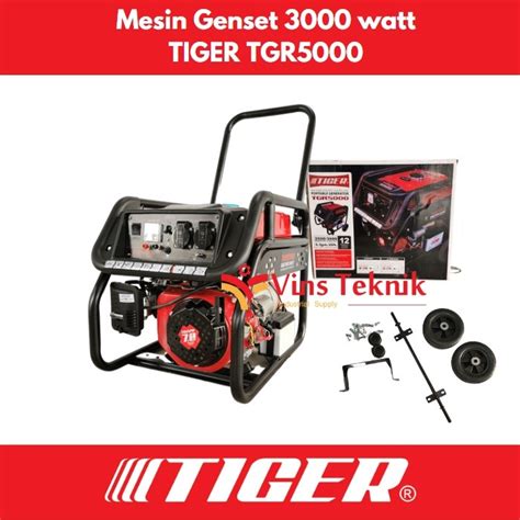Jual Mesin Genset Bensin 3000watt Generator Set Tgr 5000 Tiger Tgr5000