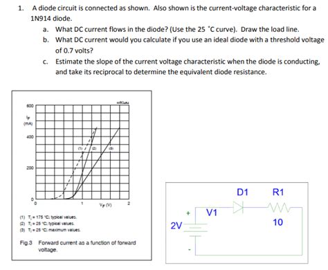 Solved A Diode Circuit Is Connected As Shown Also Shown Chegg Com