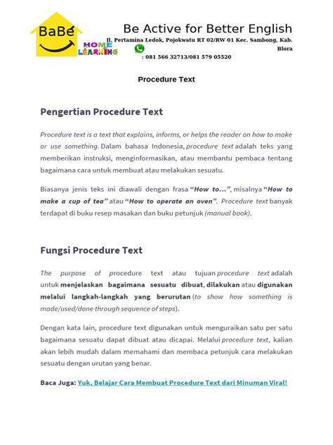 Procedure Texts Pdf
