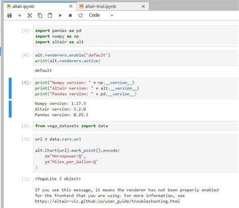 Python 3x How Do I Render Objects With Altair In Jupyter Lab