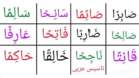تعلم القراءة كلمات خماسية مع المد بالالف والتنوين بالفتح Youtube