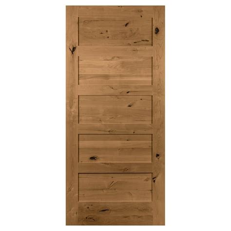 Builders Choice 36 In X 80 In 5 Panel Shaker Solid Core Unfinished