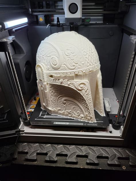 Complete Mando Helmet On The Bambu X1c At 97 Scale It Fits R
