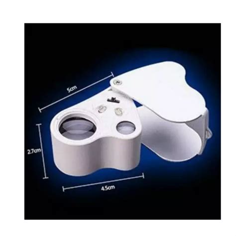 Generico 2 X Lupa Joyero Doble 30x 60x Con Luz Led Cuenta Hilo Bolsillo