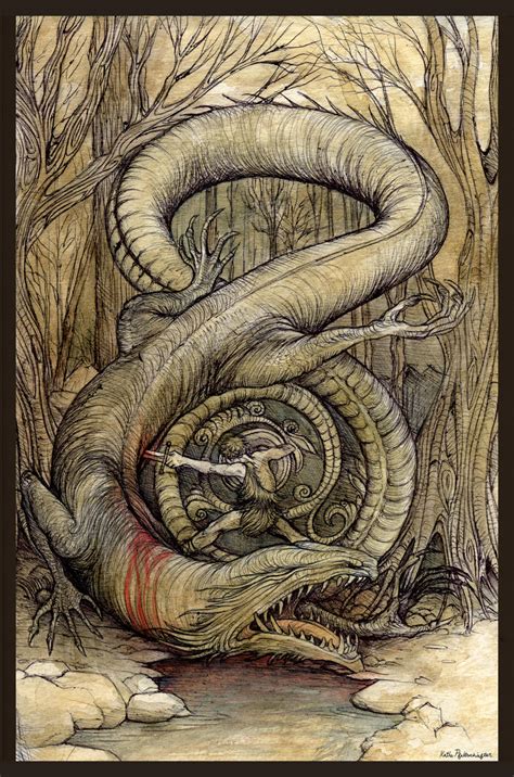 Siegfried Kills Fafnir By Katepfeilschiefter On Deviantart
