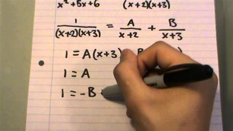 A Simple Partial Fractions Example Youtube