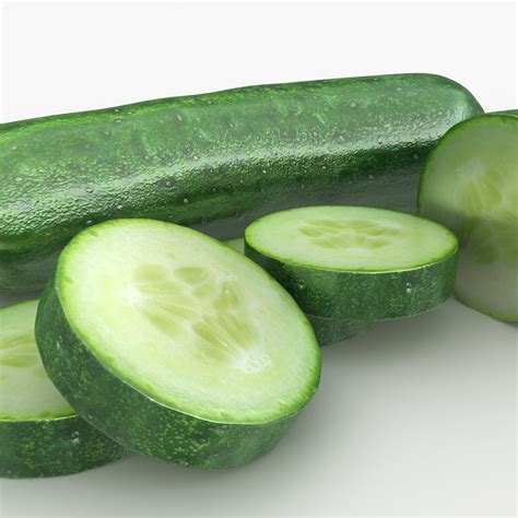 3d Realistic Cucumber Model