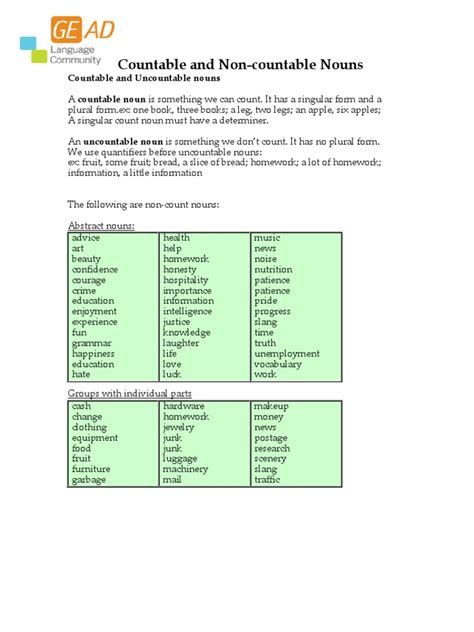 l3 count and non count pdf noun foods
