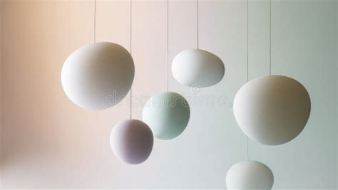 Serenity Of Smooth Shapes Floating In A Gradient Space Stock Image