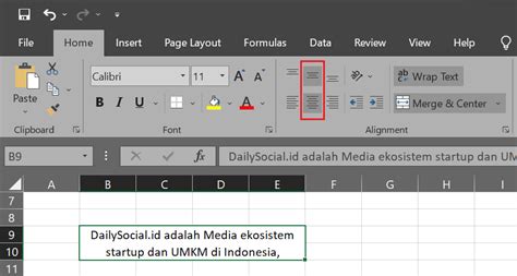 2 Cara Membuat Tulisan Rata Kanan Kiri Di Excel Mudah Vrogue Co