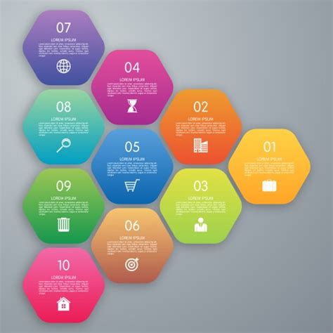 Simple Overlay Timeline Graph Template Royalty Free Vector