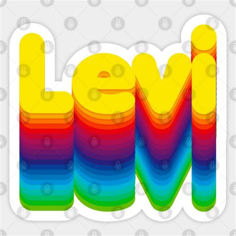 Rainbow Layers Levi Name Label Rainbow Layers Levi Name Label