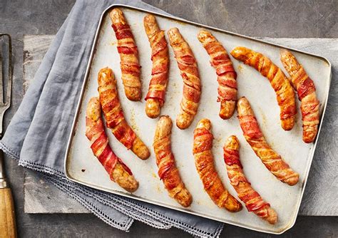 Taste The Difference 12 Pork Chipolatas Wrapped In Bacon Food To Order By Sainsburys