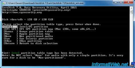 Repair A Raw Partition With Testdisk Windows Tutorials Informatiweb