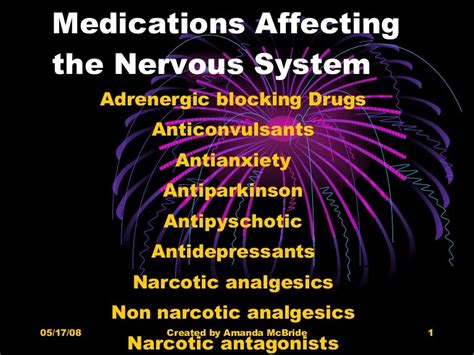 Medications Affecting The Nervous System