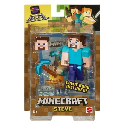 Minecraft Comic Maker Steve In Leather Armor Action Figure 57 Off