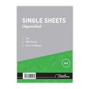 Treeline Single Sheet A Paper Ruled Unpunched Sheets
