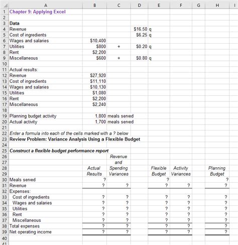 Solved A B C D E F G H I Chapter Applying Excel Data Chegg