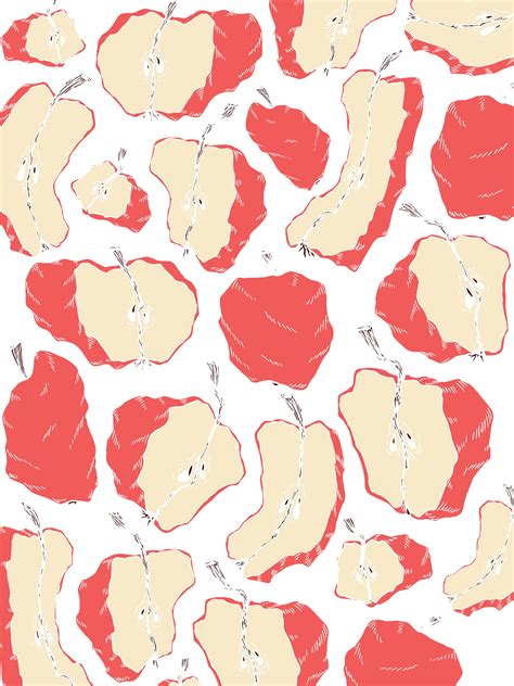 흩어져 있는 반쪽의 사과는 생생하고 반복되는 패턴을 만듭니다 벡터 Unsplash의 무료 과일 이미지