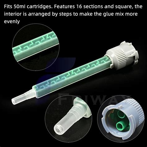 Epoxy Adhesive Mixing Nozzle Tip Static Mixer For 50ml
