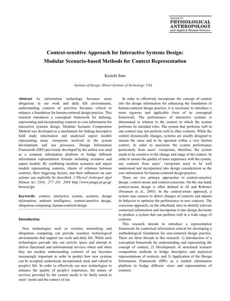 pdf context sensitive approach for interactive systems design