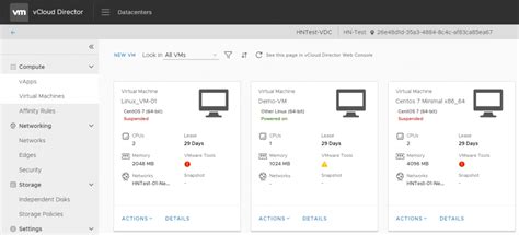 Review Vcloud 9 5 Html5 Tenant Interface Hosted Network