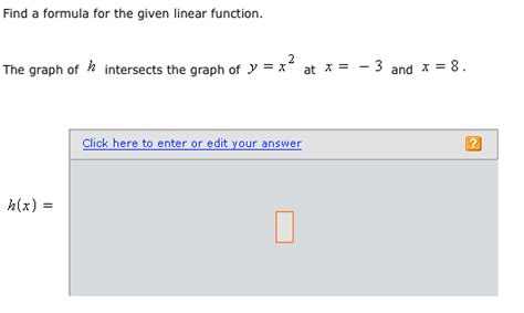 Solved Find A Formula For The Given Linear Function The Chegg Com