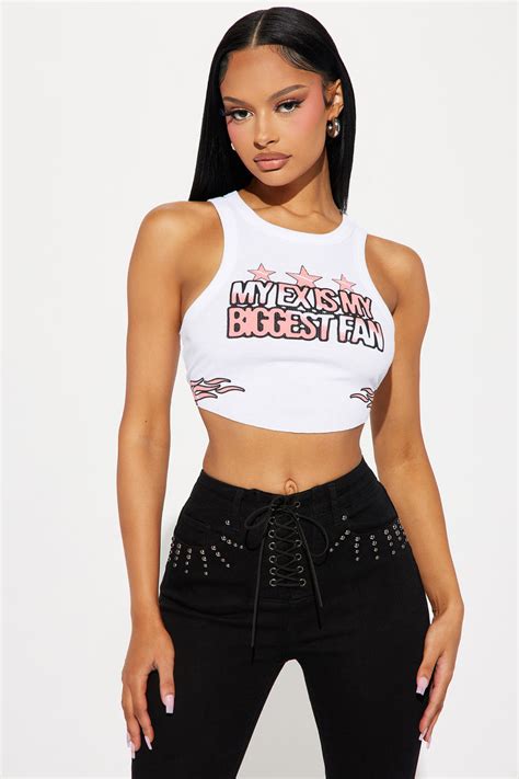 My Ex Is My Biggest Fan Top White Fashion Nova Screens Tops And