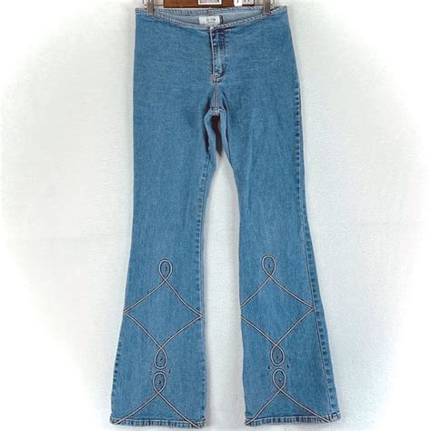 Jordache Jeans Rare Lightwash Flare Jeans W Pocketless Buttback No