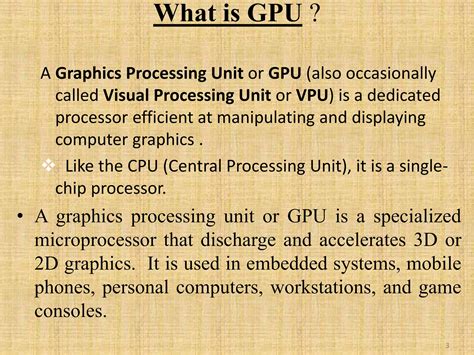 GRAPHICS PROCESSING UNIT GPU PPTX