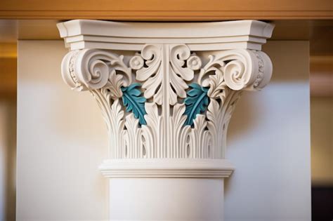 Premium Photo Detailed Acanthus Leaf Motifs On Column Capitals