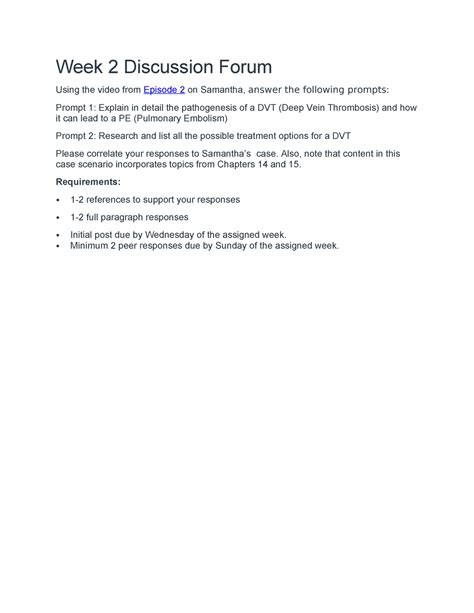 Week 2 Discussion Forum Week 2 Discussion Forum Using The Video From