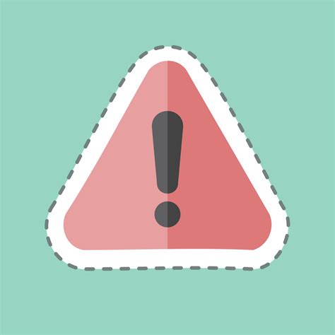 Sticker Line Cut Warning Sign Suitable For Programming Symbol Simple Design Editable Design