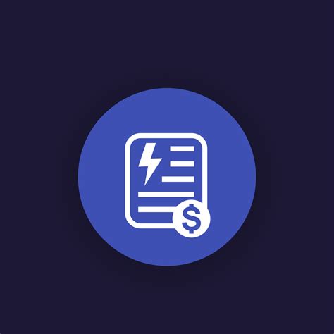 Electricity Utility Bill Icon Vector 4733936 Vector Art At Vecteezy
