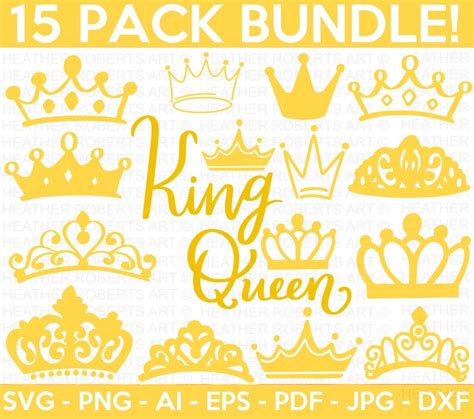 Crown Svg Bundle Crown Svg Tiara Svg Queen Tiara Svg Etsy