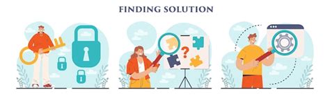 Premium Vector Finding A Solution Set Generation Of A Creative Idea