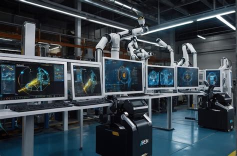 Premium Photo Industrial Automation With Robotic Arms